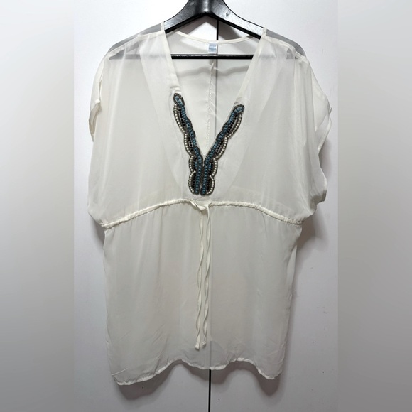 Tropical Escape | Swim | Tropical Escape Beaded Swimsuit Cover Up ...
